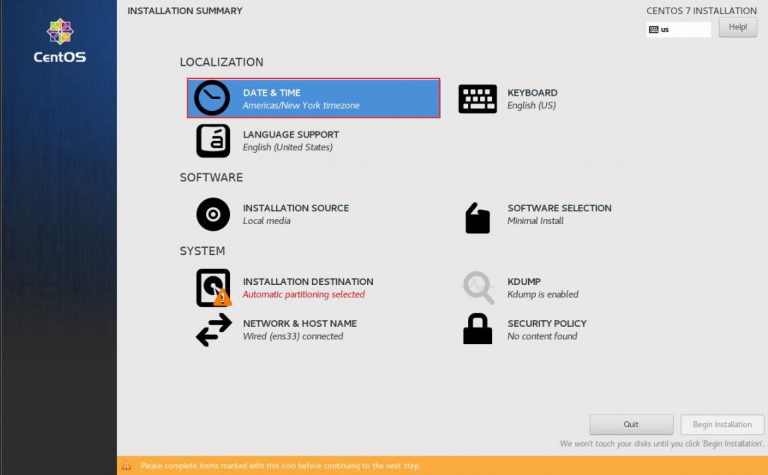 Linuxでサーバー構築 | CentOS7.9 ; OS インストール